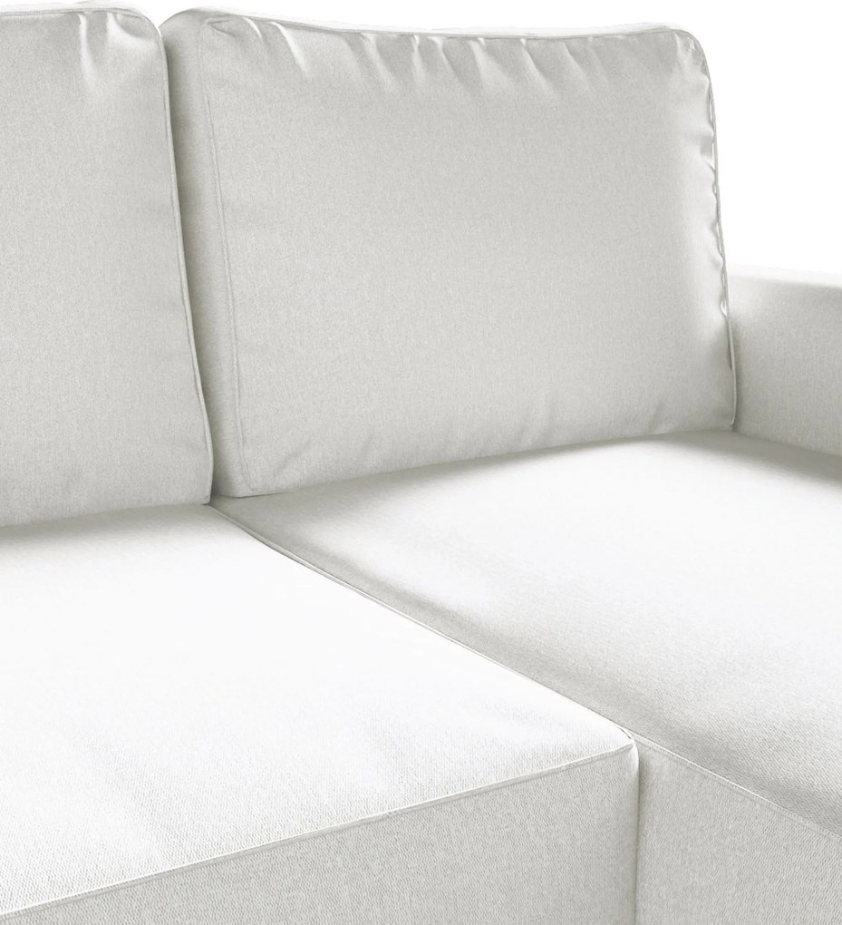 Potah na pohovku IKEA Backabro rozkládací se šezlongem barva krémová látka pletený vzor