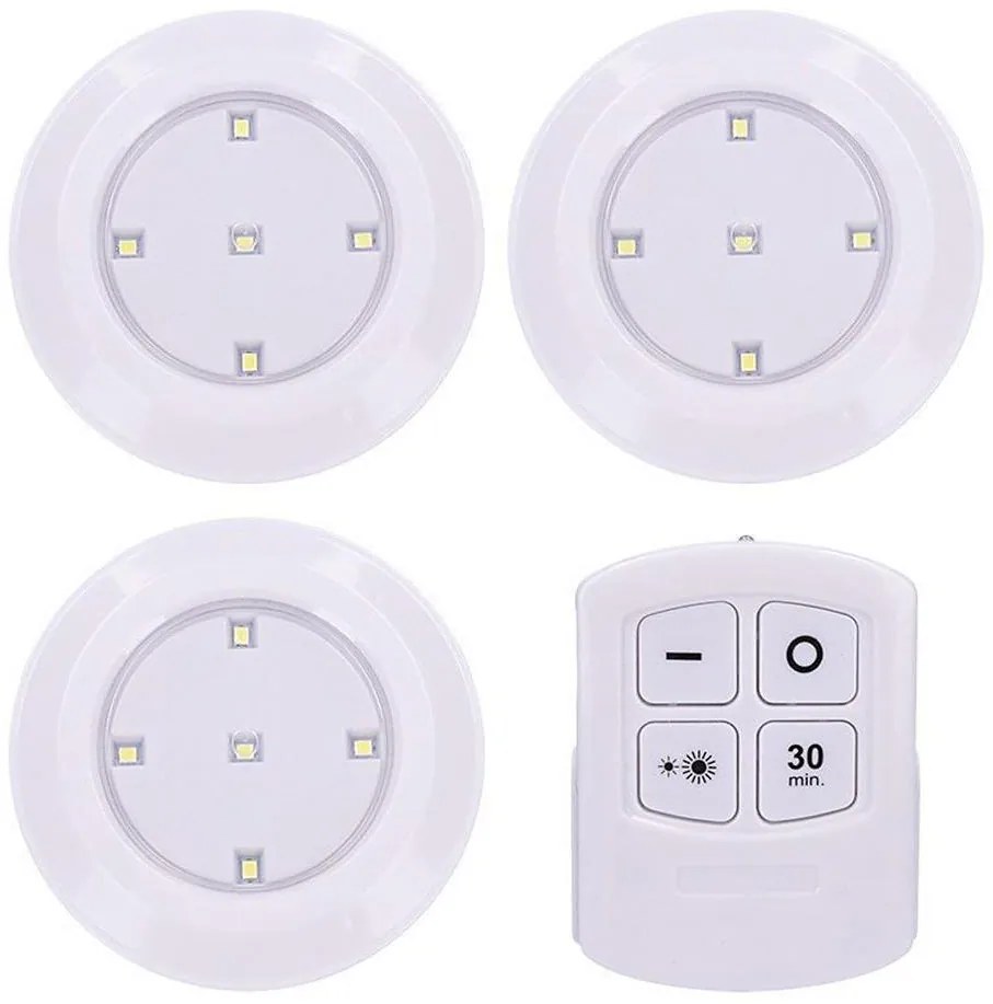Solight WL906 - SADA 3x LED Stmívatelné svítidlo s dálkovým ovladačem LED/3xAAA