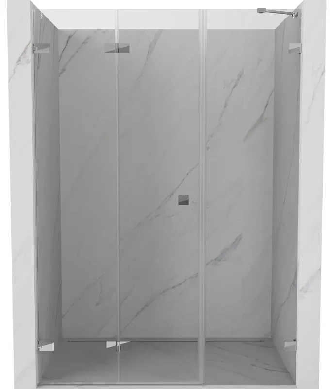 Mexen Lunar-F skládací sprchové dveře levé 125 cm, transparentní, chrom - 836S-125-050-01-00-L