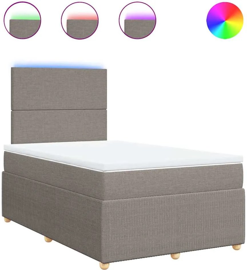 Box spring postel s matrací taupe 120x190 cm textil 3294292
