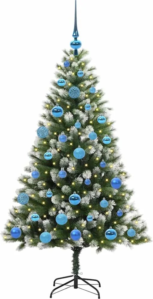 Umělý vánoční stromeček s umělým sněhem 150 LED Teplá bílá 3395440