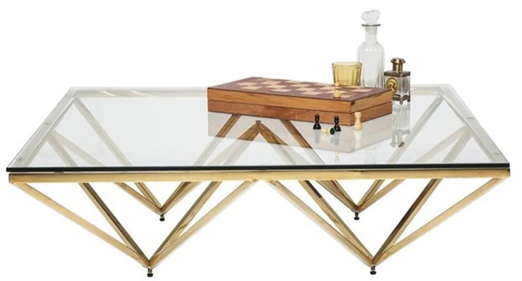 Konferenční stolek Network Gold 32 × 105 × 105 cm KARE DESIGN
