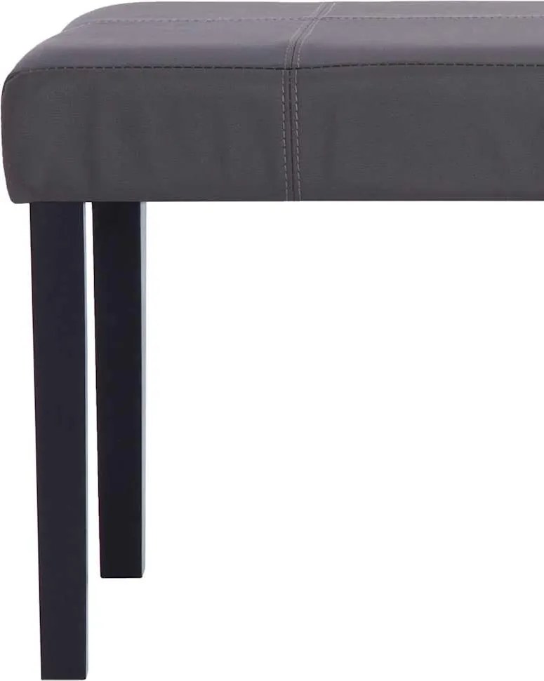 281309  Bench 106 cm Grey Faux Leather 281309