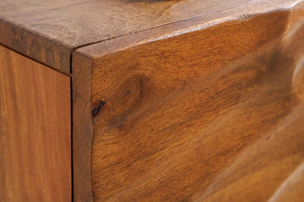 Designový závěsný TV stolek Shayla 160 cm hnědé mango
