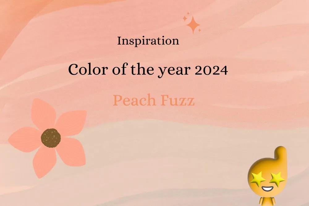 Samolepící tapeta jemné listy v odstínu Peach Fuzz