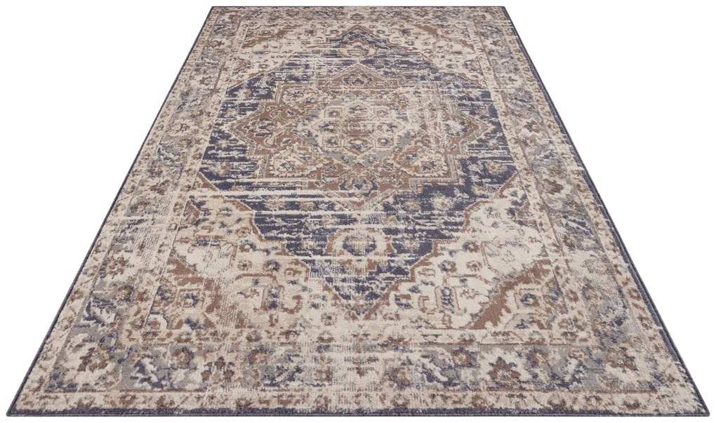 Hanse Home, Kusový koberec Terrain 105595 Sand Cream Blue, 200x280, béžová, ložnice