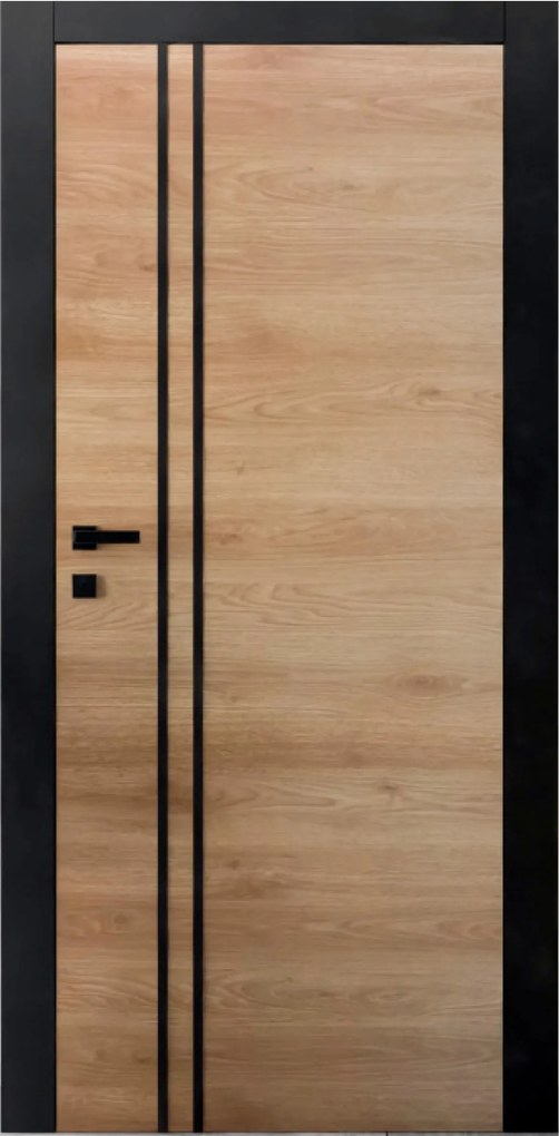 Interiérové dveře vasco doors NERO GT model 5 Průchozí rozměr: 60 x 197 cm, Orientace dveří: Levé dveře, Dekor: Ořech tmavý