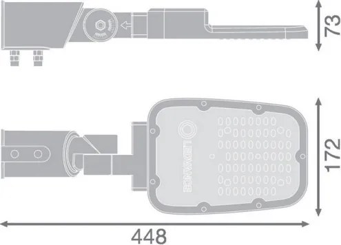 Svítidlo veřejného osvětlení LEDVANCE STREETLIGHT AREA SMALL RV20ST LED 30W/727 2700K 3900lm