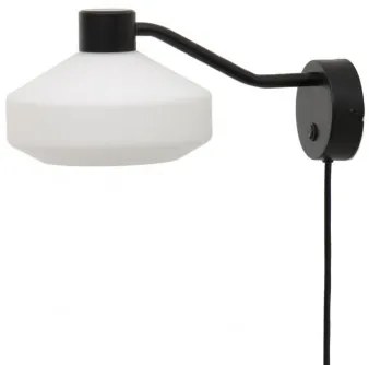 Nástěnná lampa MAYOR FRANDSEN 31 cm, černá, opálové sklo Frandsen lighting 118474