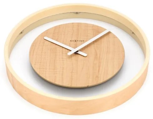 Designové nástěnné hodiny 3046 Nextime Wood Loop 30cm