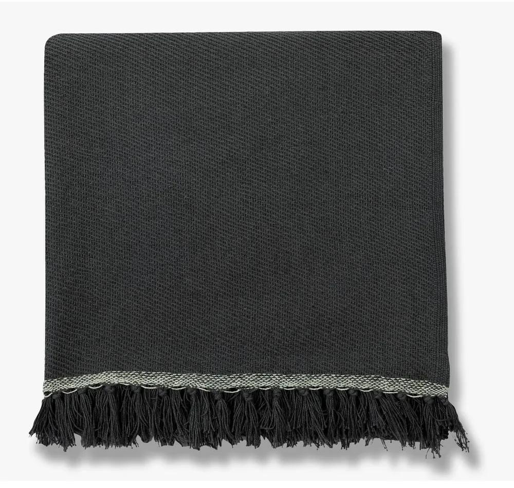 Černý přehoz z Bio bavlny 140x250 cm Bohemia – Mette Ditmer Denmark
