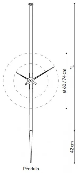 Designové nástěnné hodiny Nomon Pendulo black