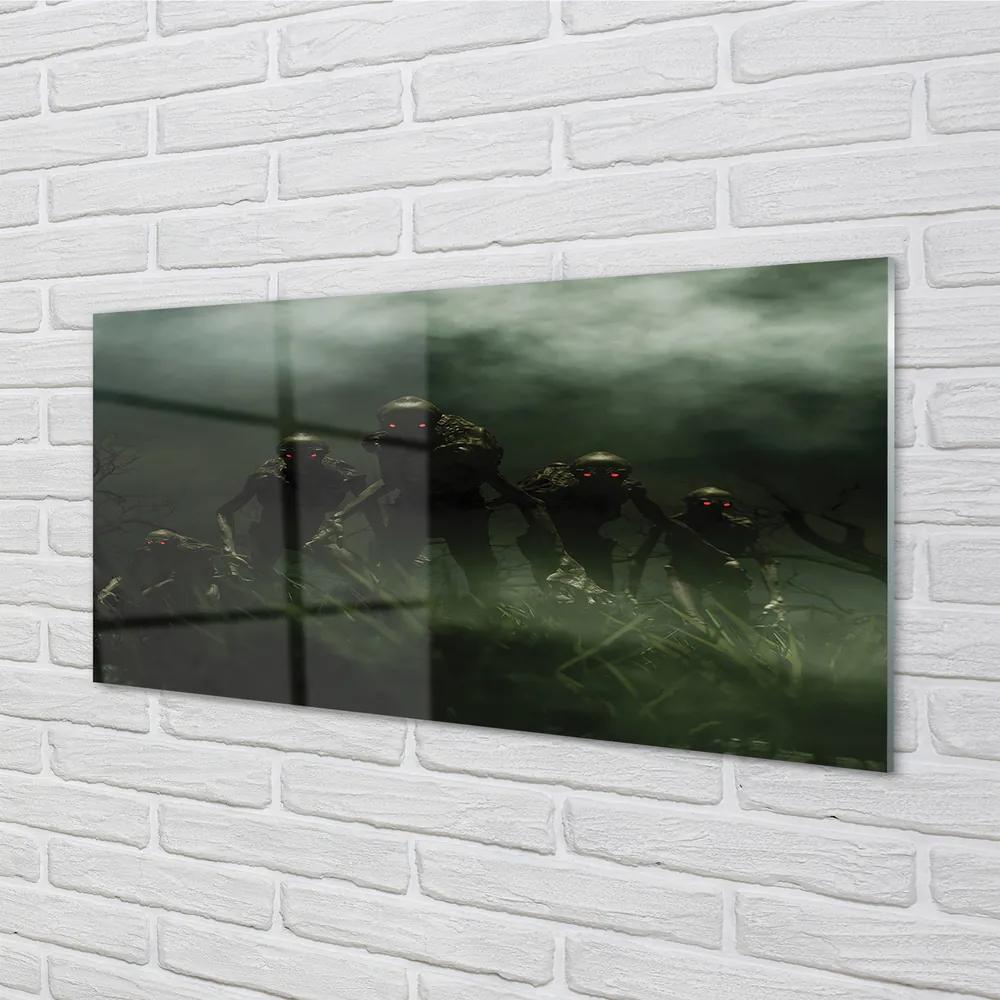 akrylový obraz Zombie mraky 125x50 cm