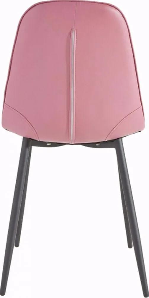 Danish style Jídelní židle Titte (SET 4 ks), růžová