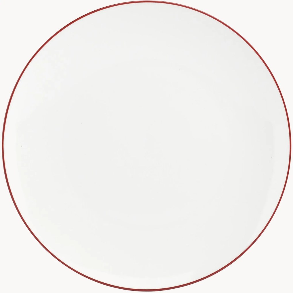 Sada porcelánových mělkých talířů Basic White, 6 dílů