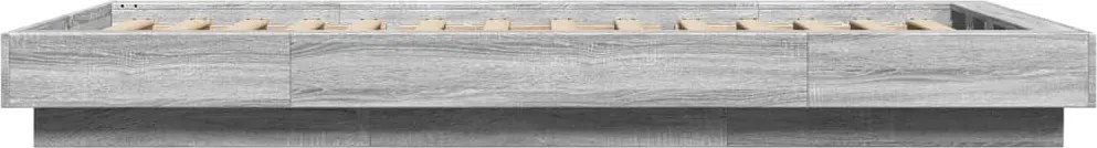Rám postele s LED osvětlením šedý sonoma 90 x 200 cm kompozit 3281124
