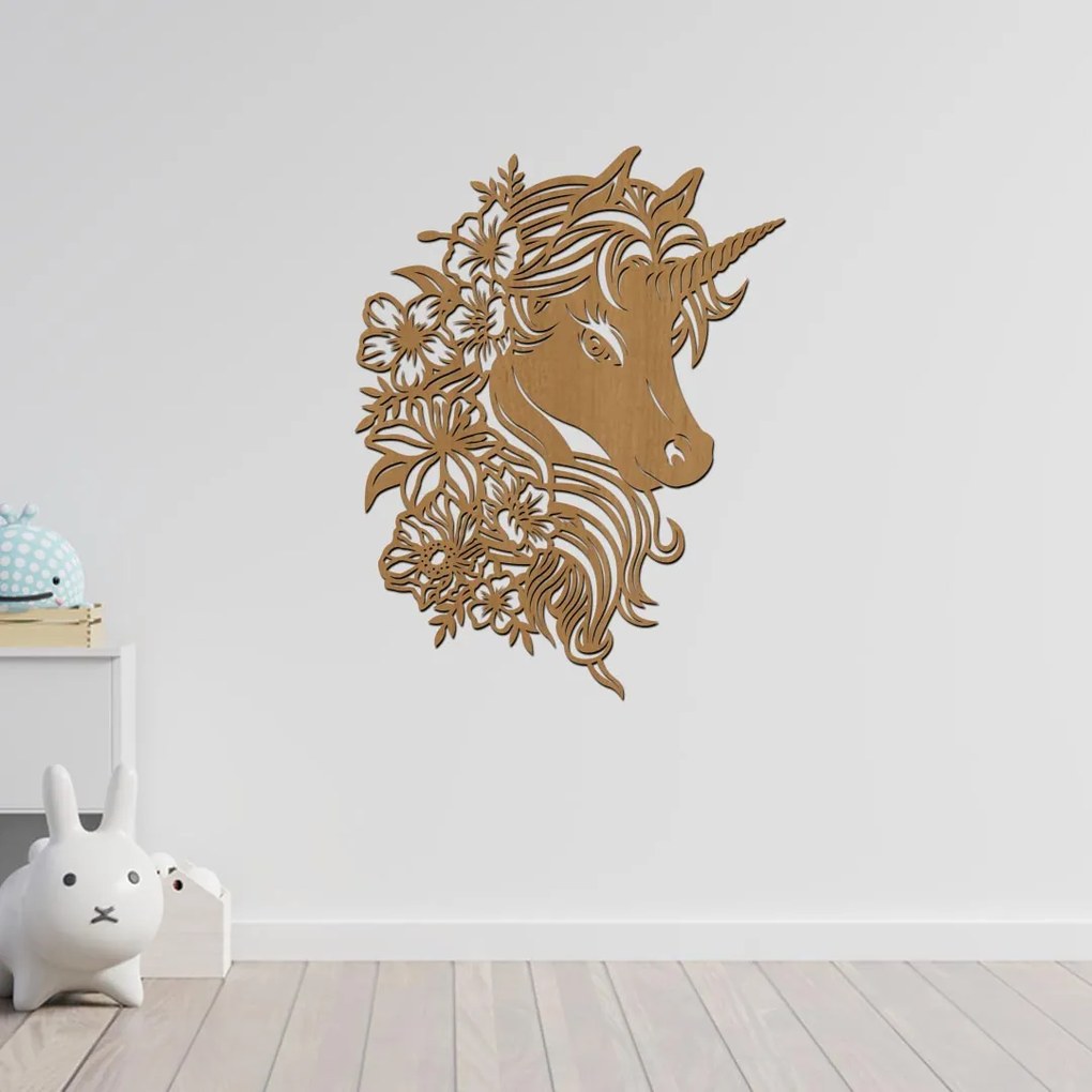 dřevo života Dřevěná dekorace UNICORN Zvolte barvu dekoru: Třešeň, Rozměry (cm): 40x52