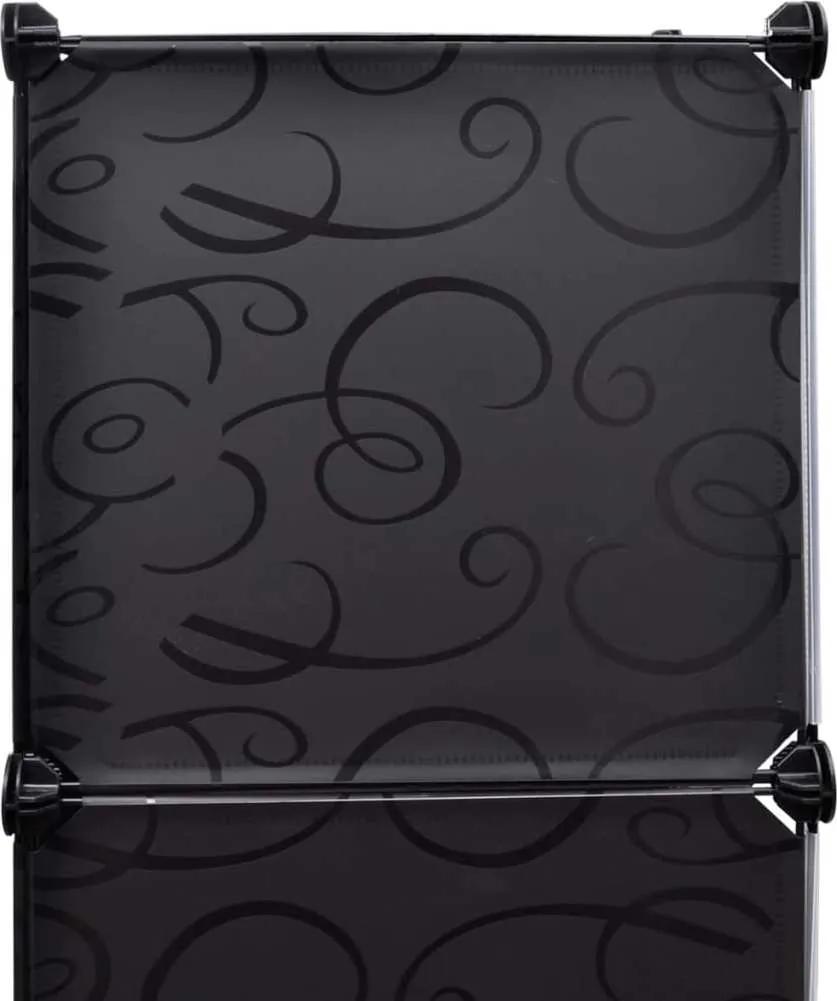 vidaXL Modulární skříň s 9 přihrádkami 37 x 115 x 150 cm [240497] Barva: Černobílý