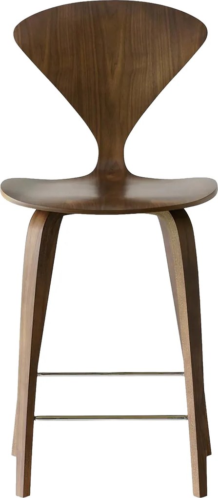 Výprodej CHERNER Chair barové židle Stool Wood Base - Classic Walnut (63,5 cm)