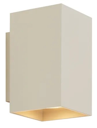 Moderní nástěnná lampa béžová GU10 50mm čtvercová 2-světla - Sandy