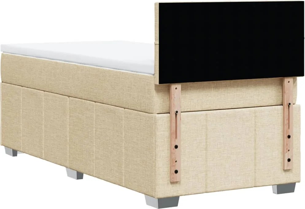 Box spring postel s matrací krémová 80 x 200 cm textil 3286900