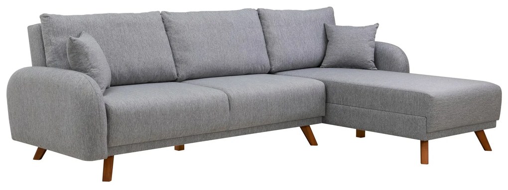 Hanah Home Rohová pohovka HERA šedá 237 cm