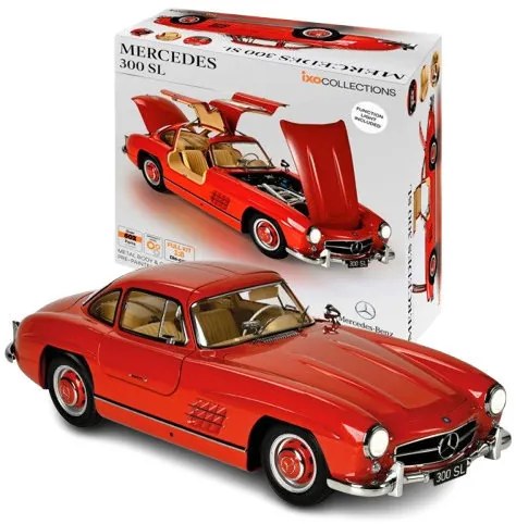 Ixo models mercedes - benz 300 sl 1955, červený, stavebnice 1:8