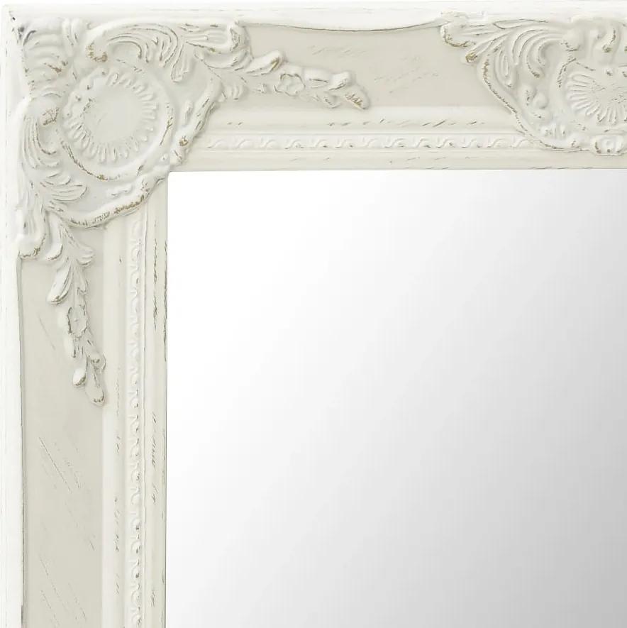 vidaXL Nástěnné zrcadlo barokní styl 50 x 80 cm [320320] Barva: Bílá
