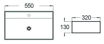 Mexen ALISA umyvadlo, 55x32 CM, bílá, 21745500
