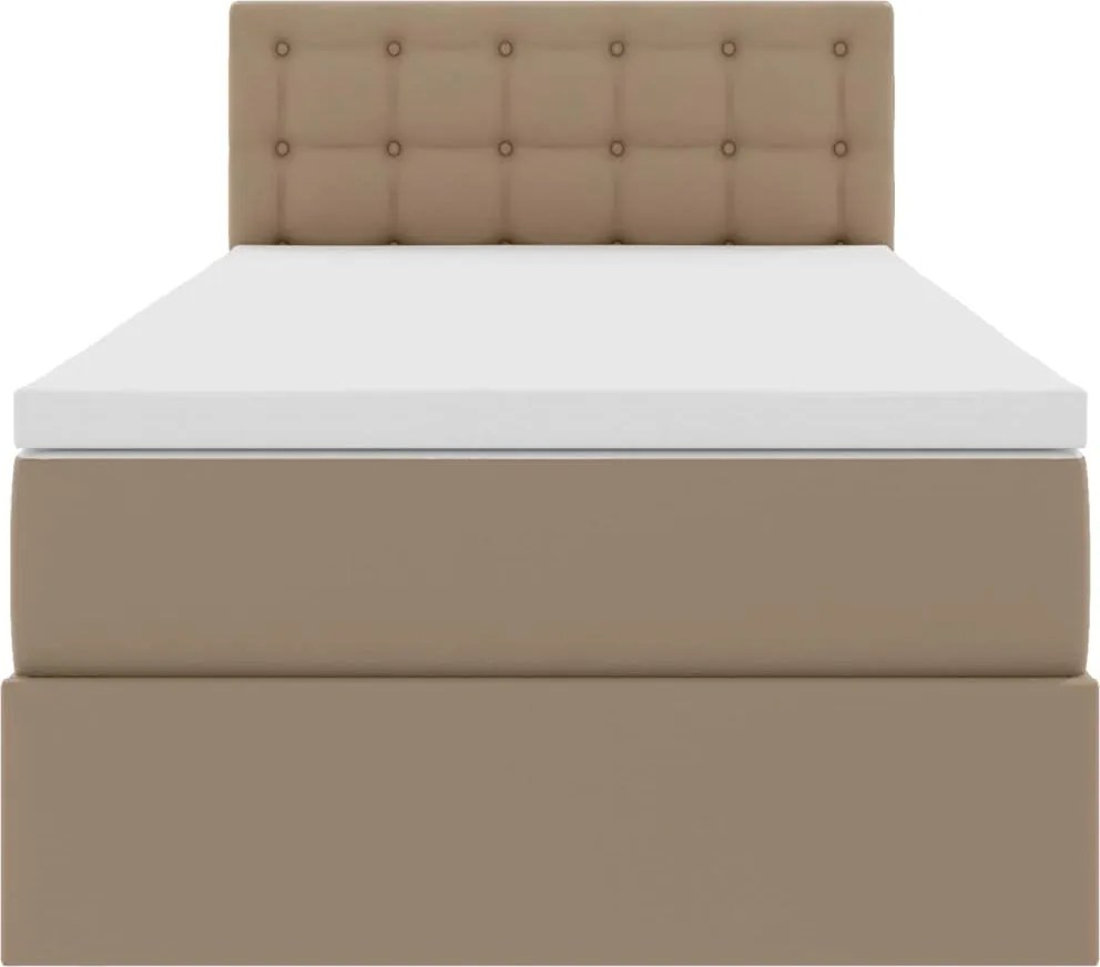 Postel s úložným prostorem a matrací Cappuccino 90 x 200 cm 3370380