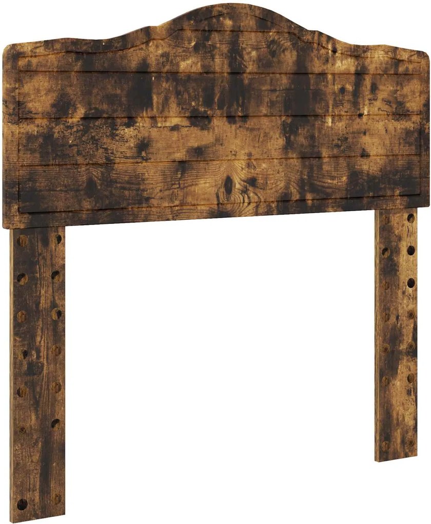 Rám postele s čelo Kouřový dub 100 x 200 cm Inženýrské dřevo 3413037