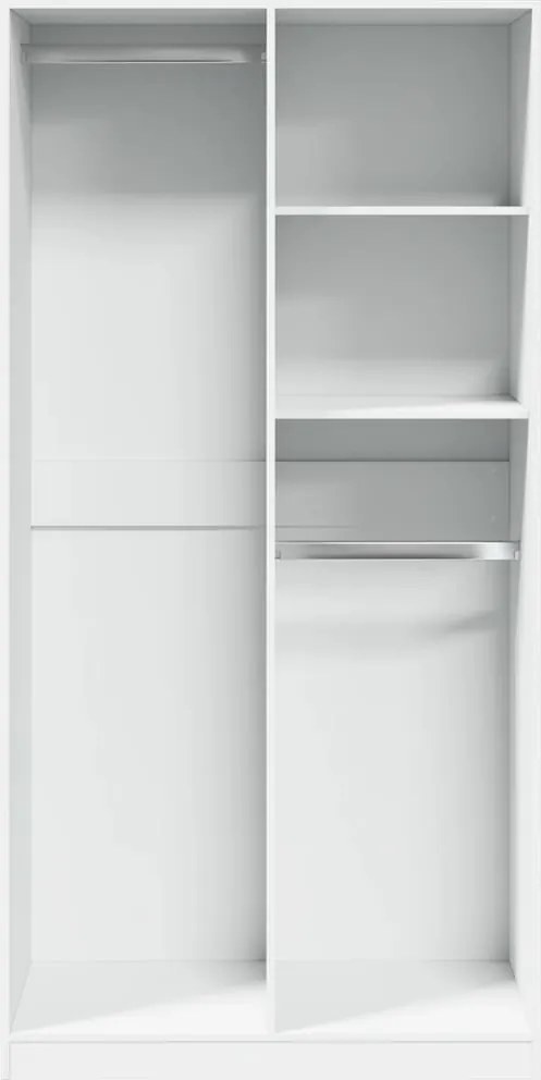 Šatní skříň bílá 100 x 50 x 200 cm dřevotříska 3307765