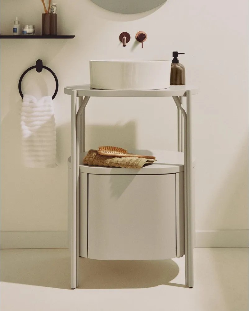 Bílá skříňka pod umyvadlo 60x81 cm Arely – Kave Home