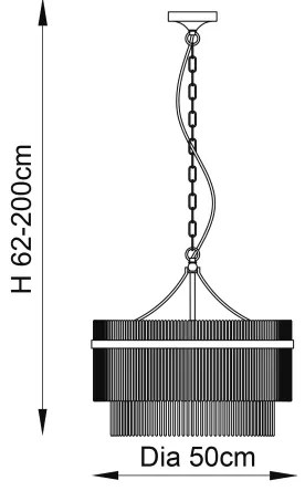 Endon 99166 - Lustr na řetězu MARIETTA 5xE14/7W/230V mosaz/čirá