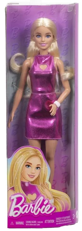Barbie modelka - lesklé šaty se srdíčkem HYT88