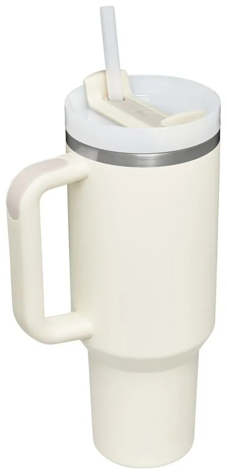 Krémová termoska s brčkem z nerezové oceli 1,18 l Quencher H2.0 FlowState Tumbler Cream – Stanley