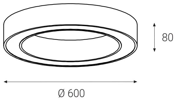 Led2 Stropní LED svítidlo SATURN ø 60 cm, bílá, 3000/4000K Stmívání, řízení: DALI/PUSH