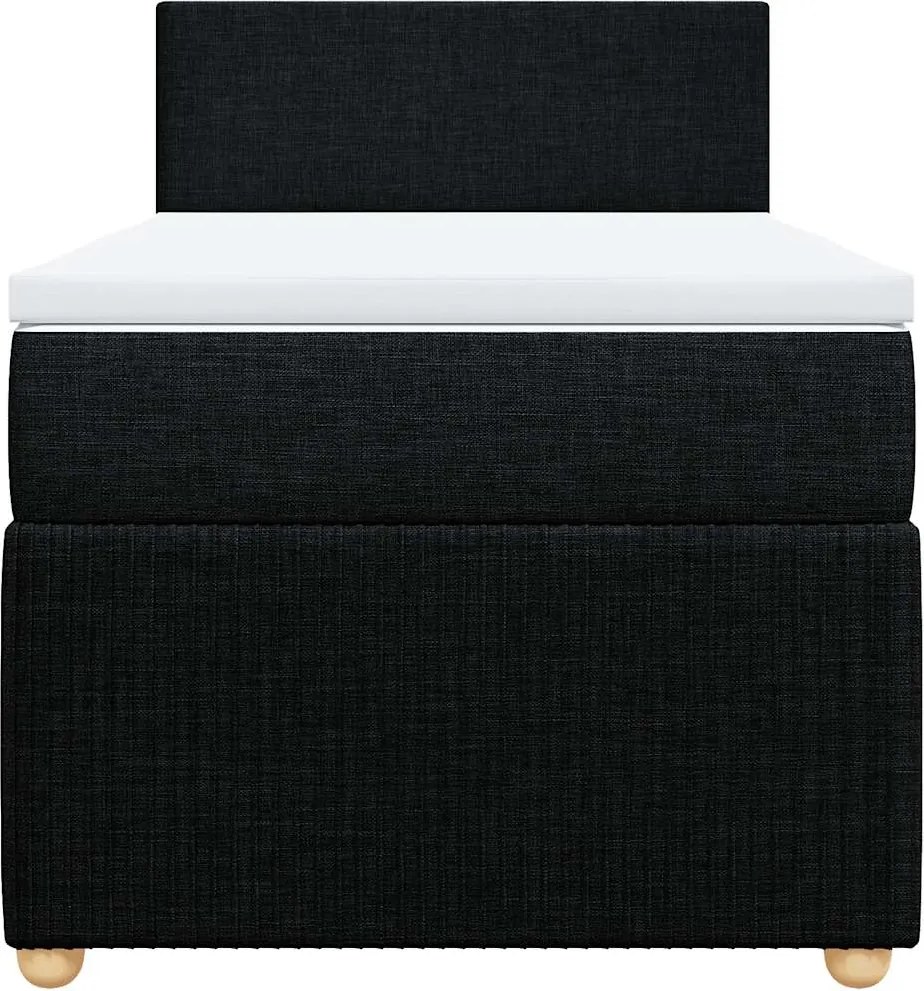 Box spring postel s matrací černá 100 x 200 cm textil 3287362