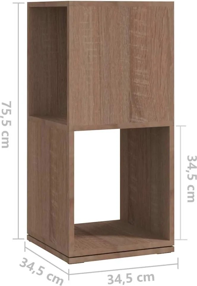 Otočná skříňka dub sonoma 34,5x34,5x75,5 cm kompozitní dřevo 339560