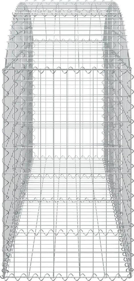 Klenutý gabionový koš 200 x 50 x 80/100 cm pozinkované železo 153474