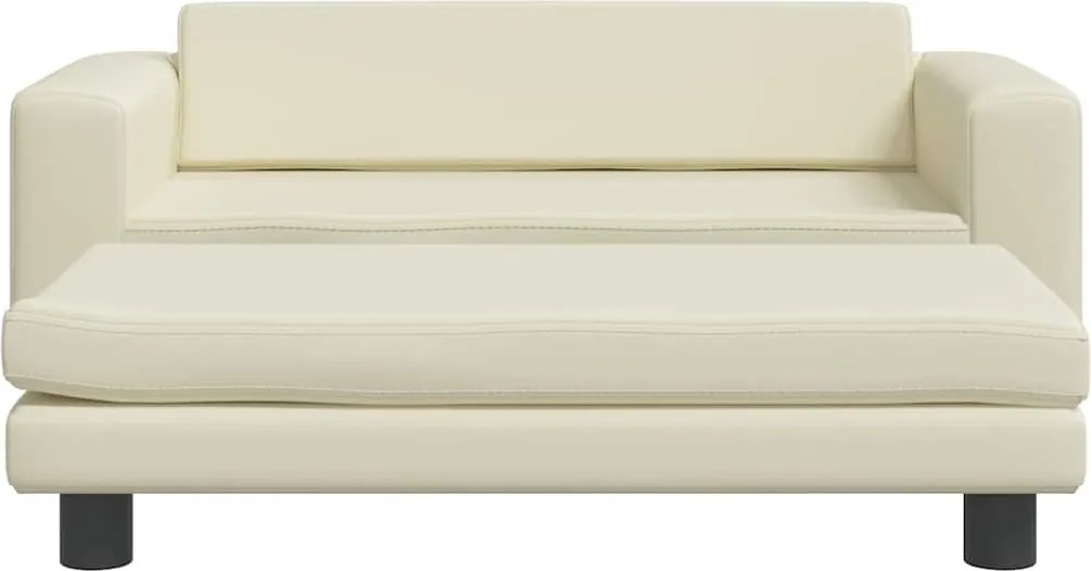 vida Pelíšek pro psa a prodlužovací díl krémový 100x50x30cm umělá kůže 172027