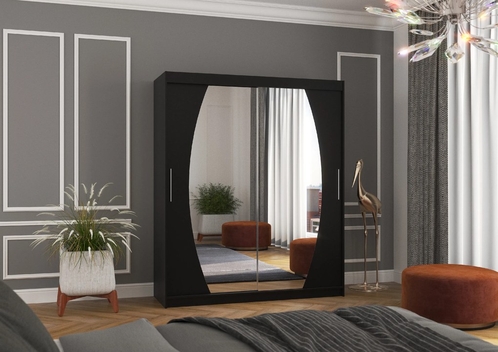 ADRK Furniture Posuvná skříň s zrcadlem BALTIMORE 180 ADRK-SW-BAL-B-180