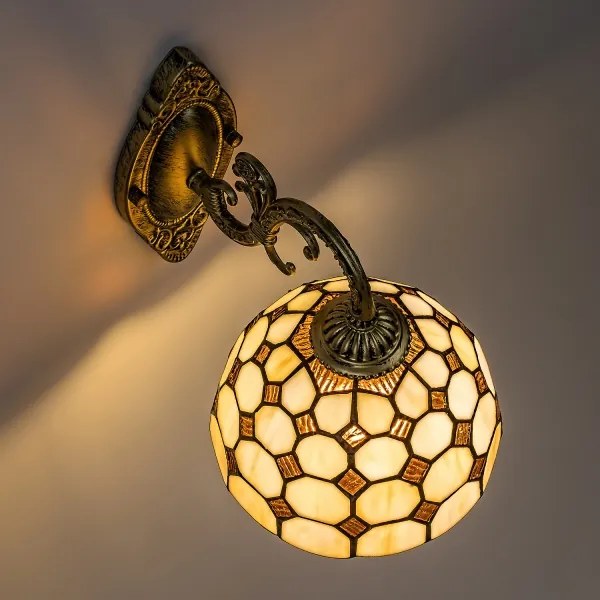 Brilagi - Tiffany vitrážová nástěnná lampa DORAN 1xE27/40W/230V