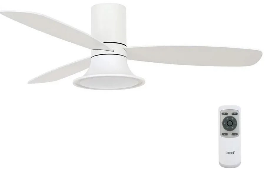 Lucci Air 210661-LED Stmívatelný ventilátor FLUSSO 1xGX53/18W/230V dřevo/bílá+DO 210661