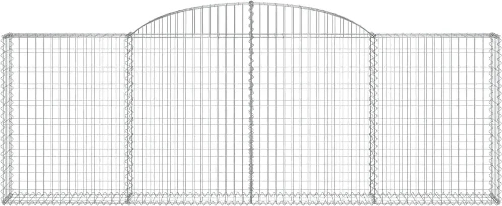 Klenuté gabionové koše 12ks 300x30x100/120cm pozinkované železo 3146531