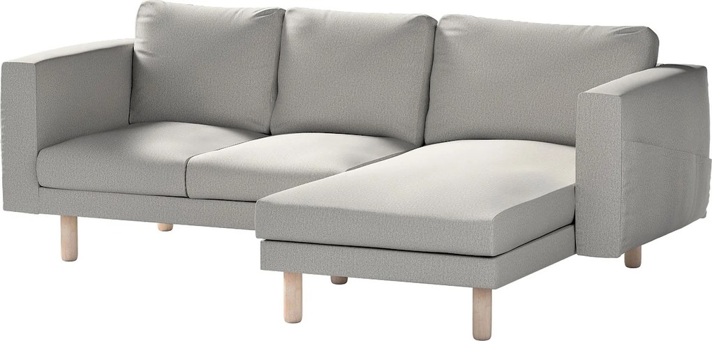 Potah na pohovku IKEA Norsborg 3-místná se šezlongem barva šedá látka pletený vzor