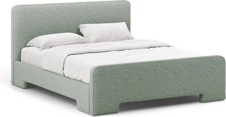 Čalouněná dvoulůžková postel s roštem 180x200 cm v mentolové barvě Eda – Micadoni