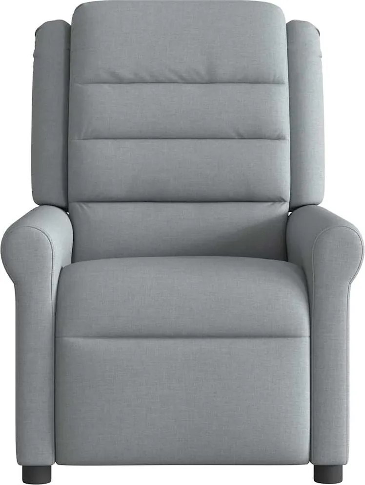 Elektrické polohovací křeslo světle šedé textil 3303294