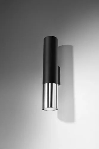 Nástěnné svítidlo SOLLUX Loopez GU10 2x40W bez zdroje SL.0938 černá/chrom