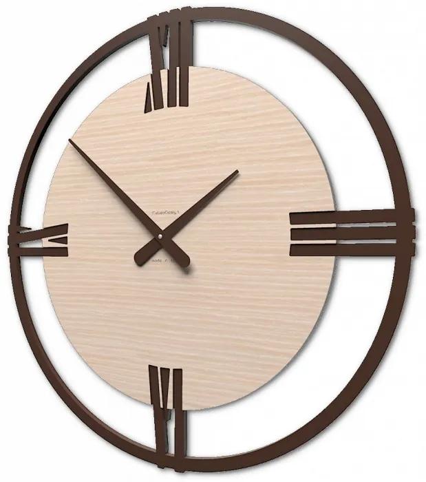 Designové hodiny 10-216n natur CalleaDesign Sirio 60cm (více variant dýhy) Dýha bělený dub - 81